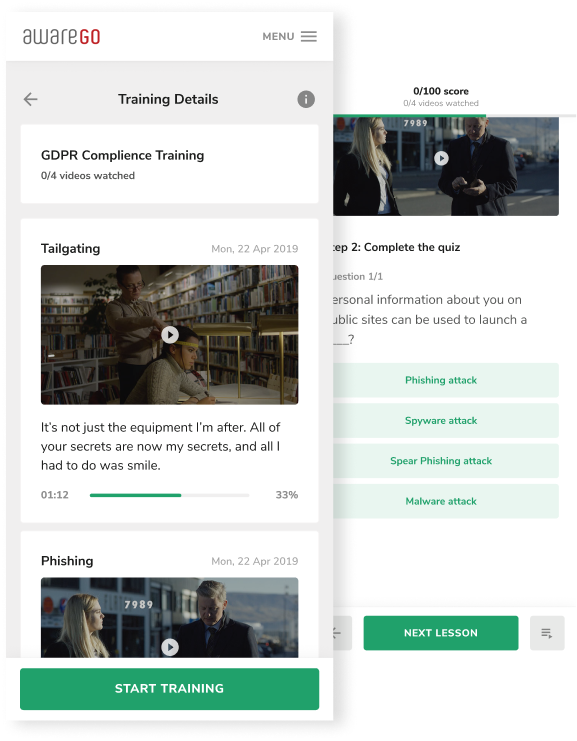 Security Awareness Training Platform – AwareGO